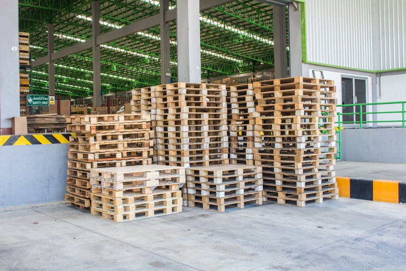 The Wooden Pallets, Pallets Ready for Use Stock Image - Image of brown ...