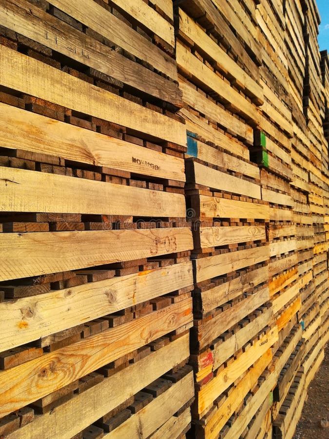 Wooden pallets stock image. Image of wooden, lumber, plank - 98490727