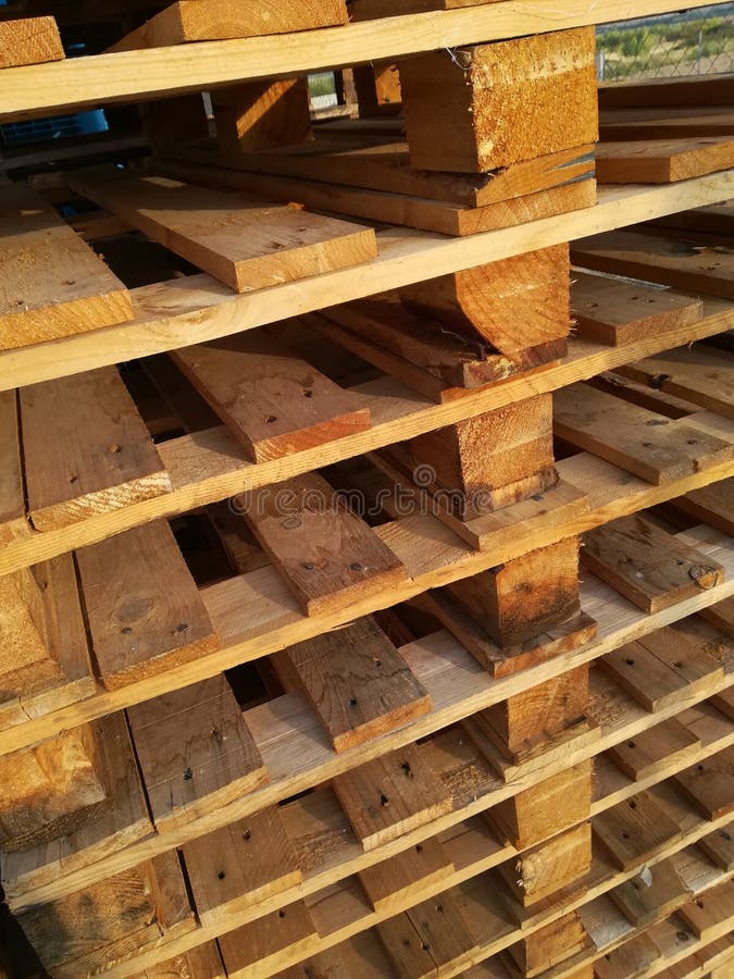 Wooden pallets stock image. Image of lumber, beam, hardwood - 98491311