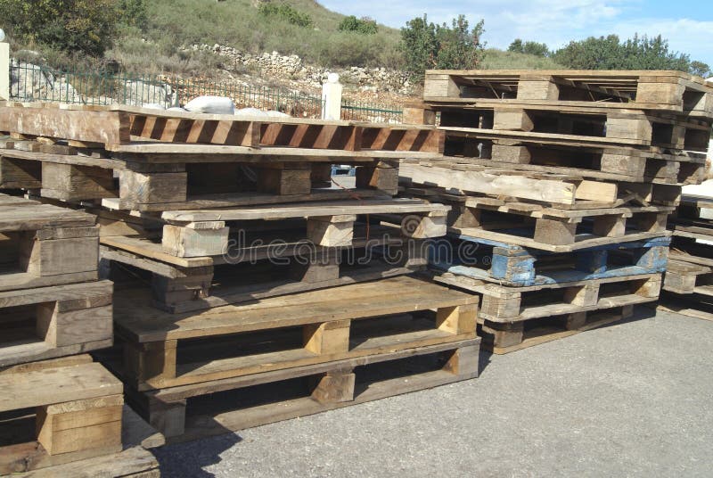 Wooden pallets stock image. Image of pallets, structure - 51976747
