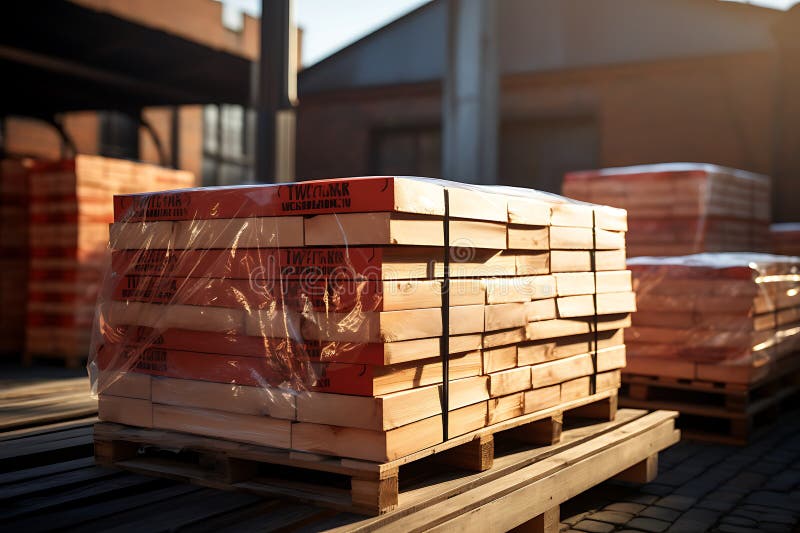 Wooden Pallets for Transportation and Storage of Goods in the Warehouse ...