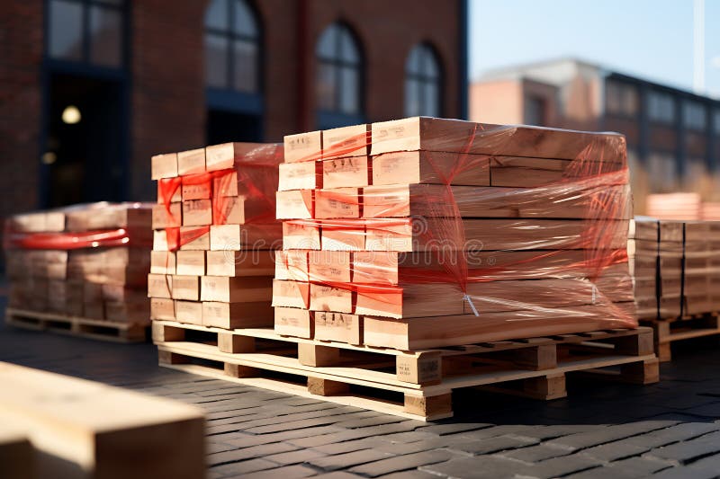 Wooden Pallets for Transportation and Storage of Goods in the Warehouse ...