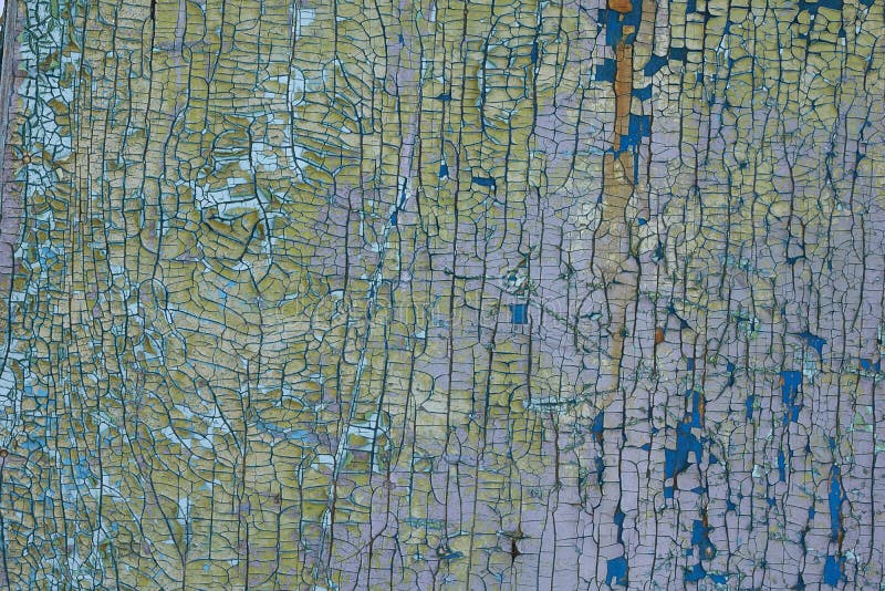 The Wooden Panel Covered of Paint Cracked. Stock Image - Image of ...