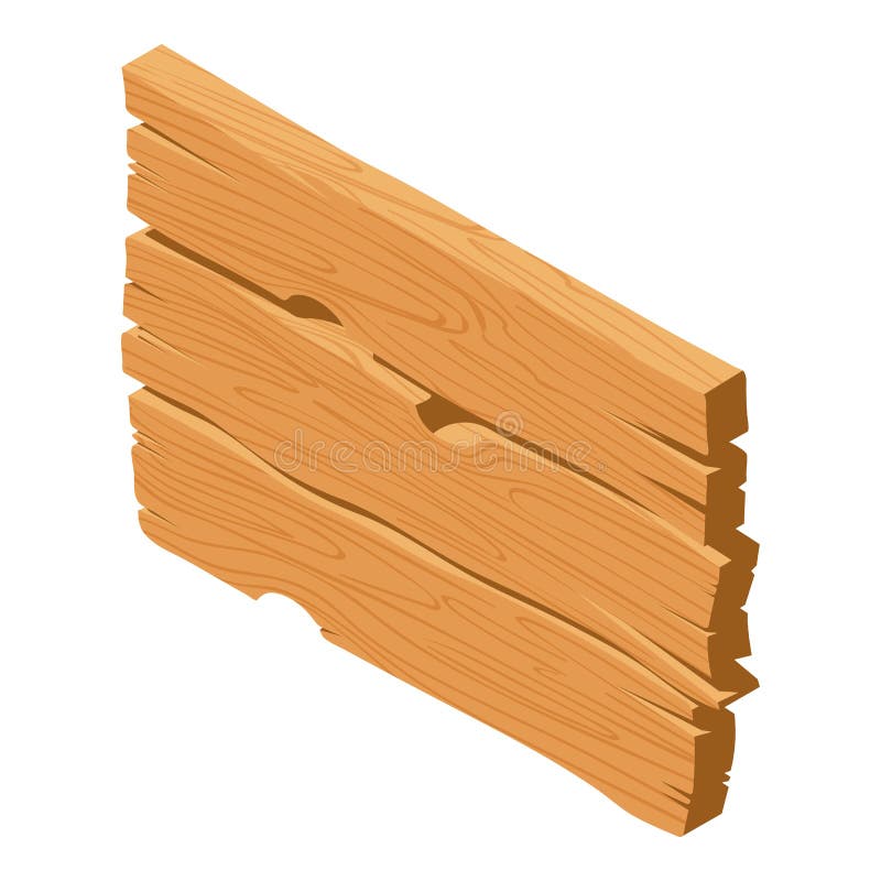 Wooden Panel Icon, Isometric Style Stock Vector - Illustration of wood ...