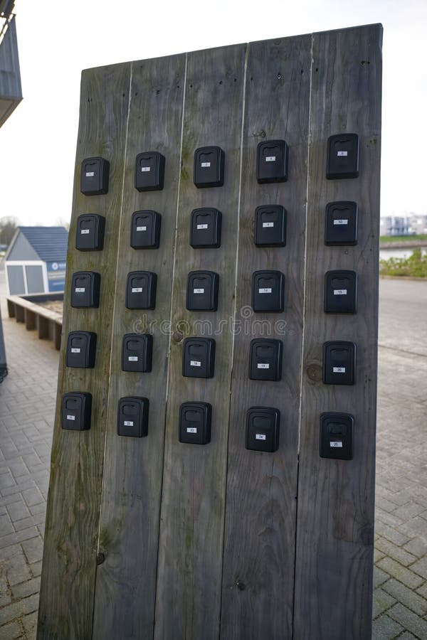 Wooden Panel with Key Utility Safe Boxes in Olpenitz Near Kappeln Stock ...