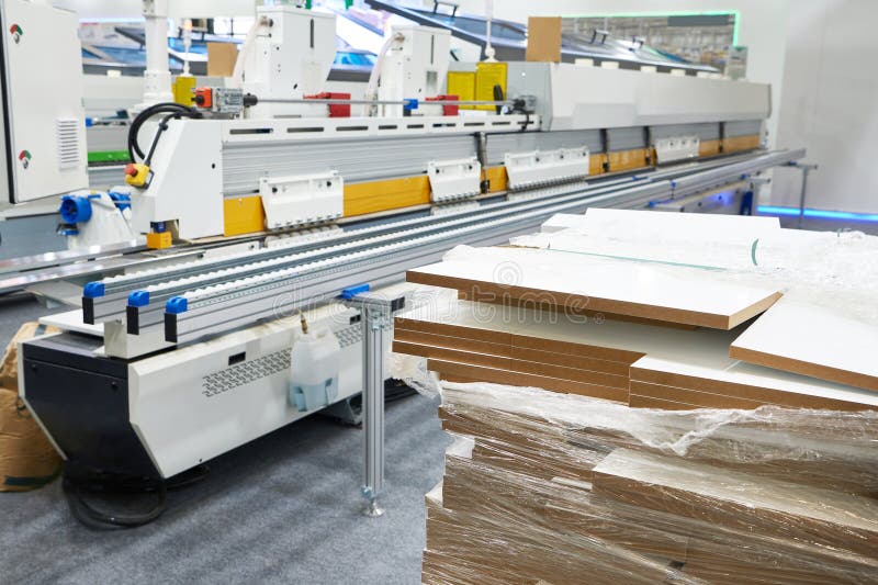 Wooden Panels for CNC Processing Center Woodworking Stock Photo - Image ...