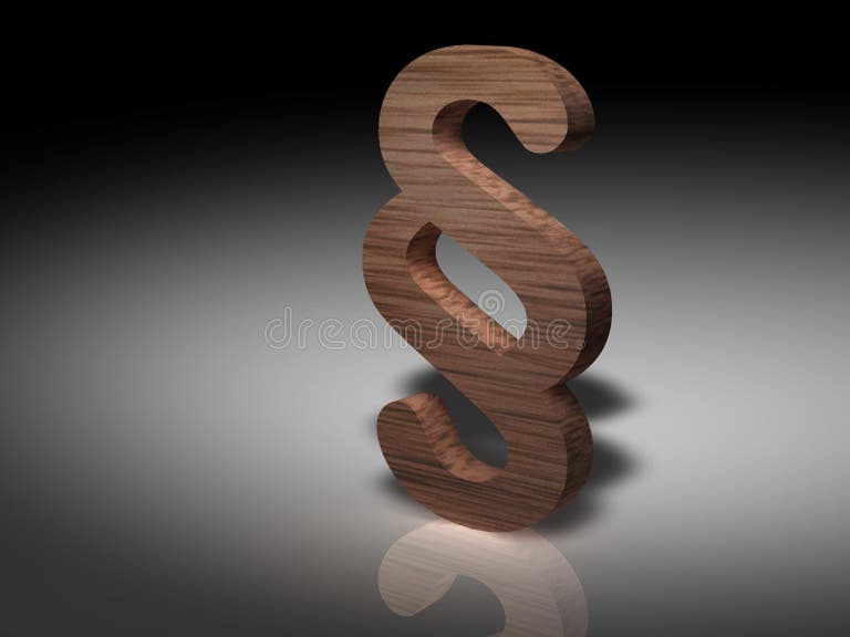 Wooden Paragraph Symbol stock illustration. Illustration of designing ...