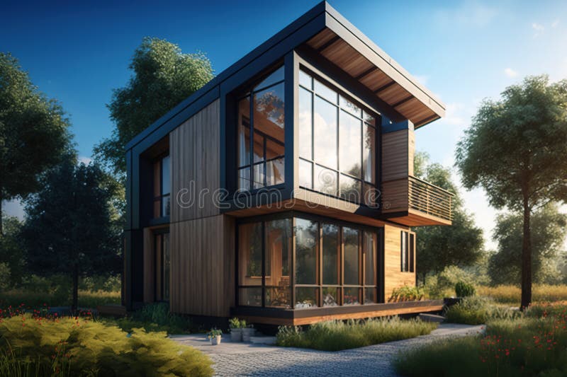 Wooden Paramteric Passive House Villa with High Tech Glazing ...