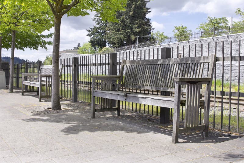 Wooden Park Benches stock photo. Image of relax, outdoors - 30697282