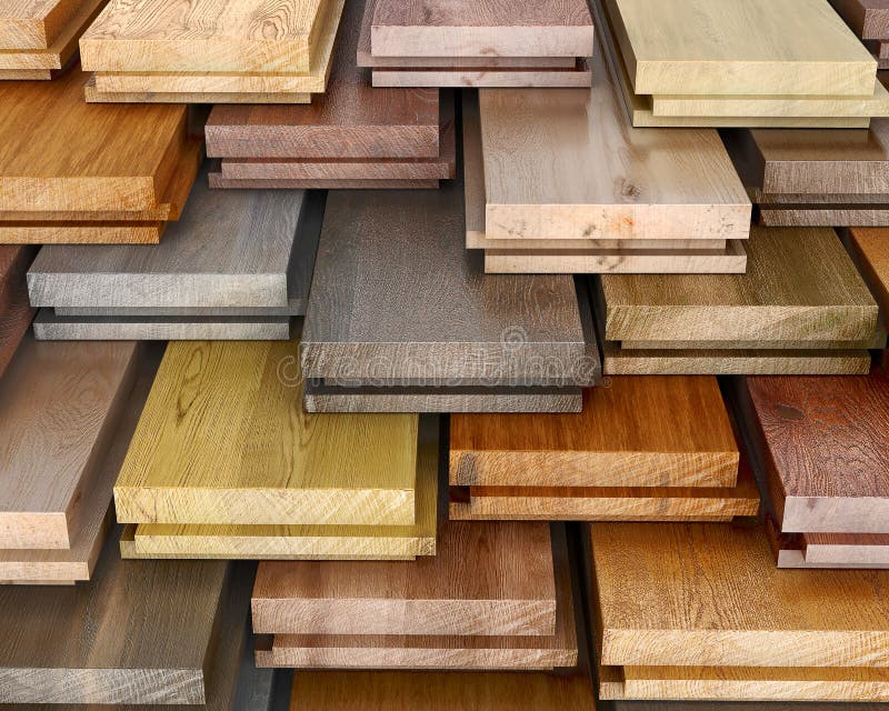Wooden Parquet Boards in Different Variations Stacked One on Another ...