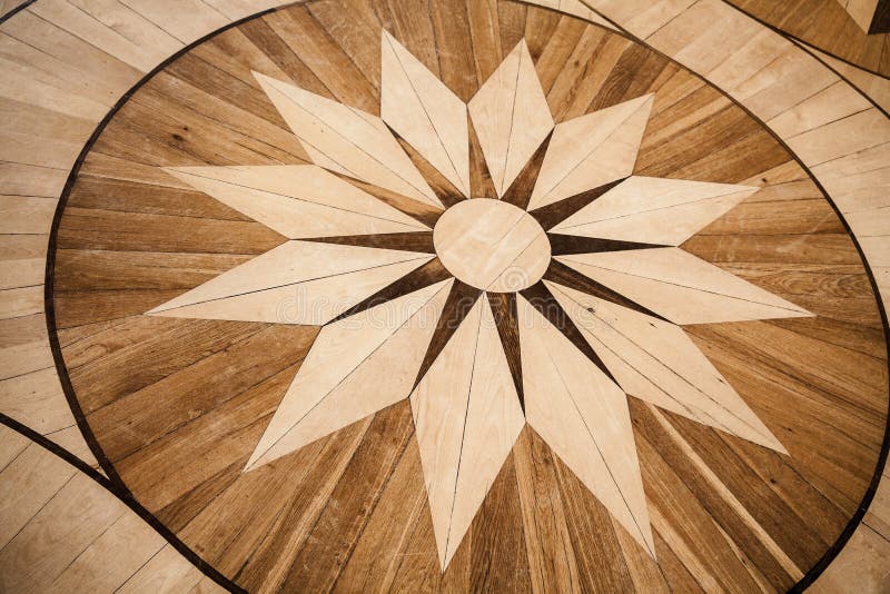 Wooden Parquet with Retro Pattern Stock Image - Image of mosaic ...