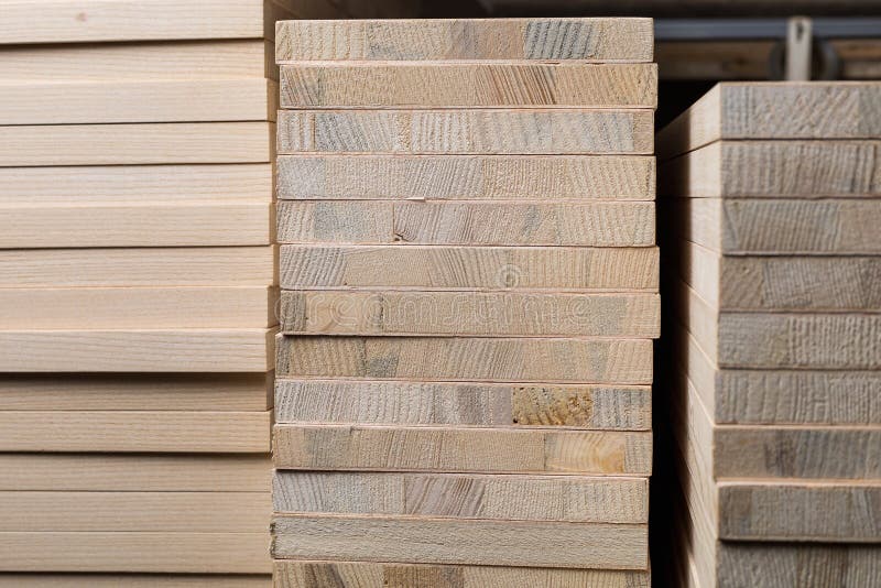 Wooden Parts or Panels. End View Stock Image - Image of closeup ...