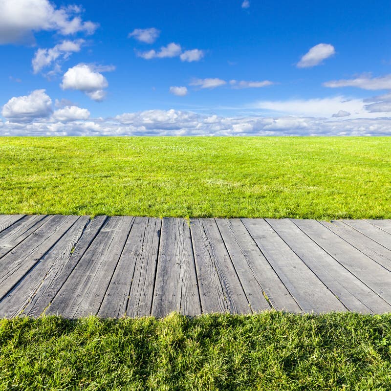 Wooden path stock image. Image of lawn, scene, road, naturally - 32703213