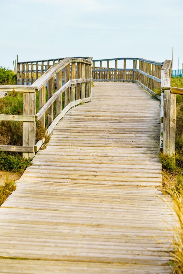 Wooden Path To Beach Sea Water Stock Image - Image of playa, wooden: 295433447