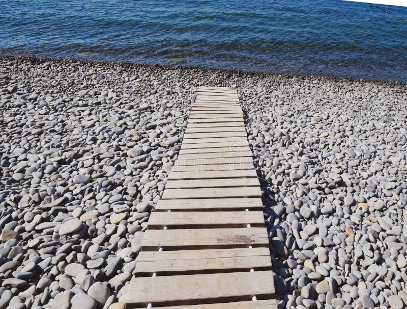 Wooden Path To the Sea. Flooring of on the Path To the Sea Stock Image ...