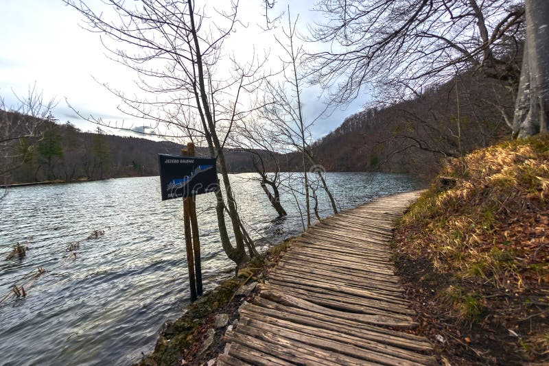 Wooden Path Trough the Lakes Stock Image - Image of boards, deck: 54813071