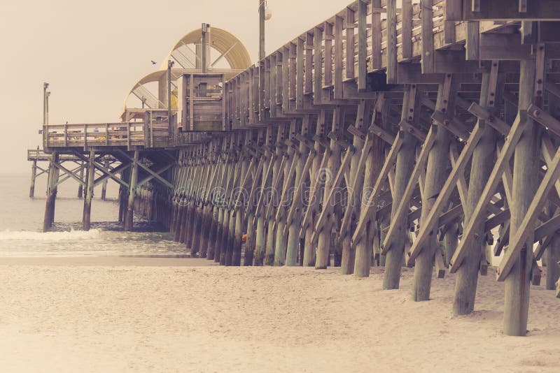 Wooden Pathway Over the Water on the Beach Stock Photo - Image of ...