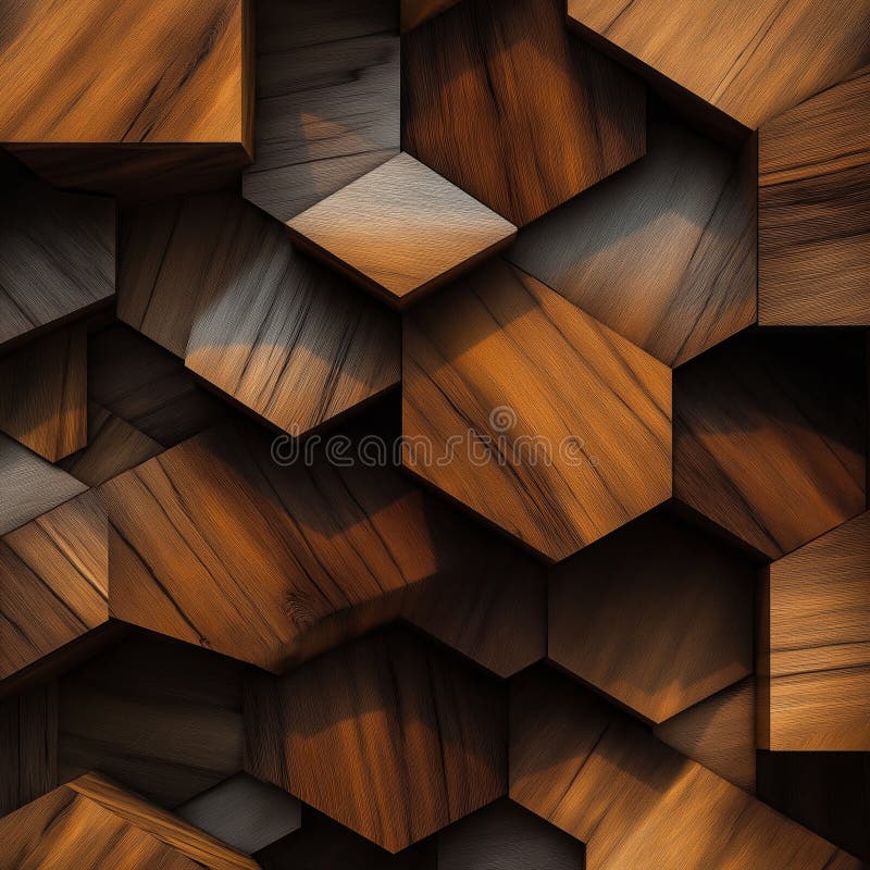 Wooden Pattern. Elegant Luxury 3d Geometric Wood Wallpaper Stock ...