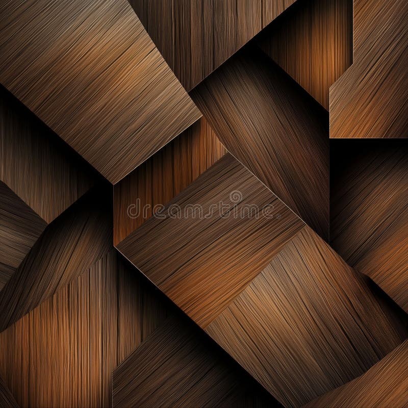 Wooden Pattern. Elegant Luxury 3d Geometric Wood Wallpaper Stock ...