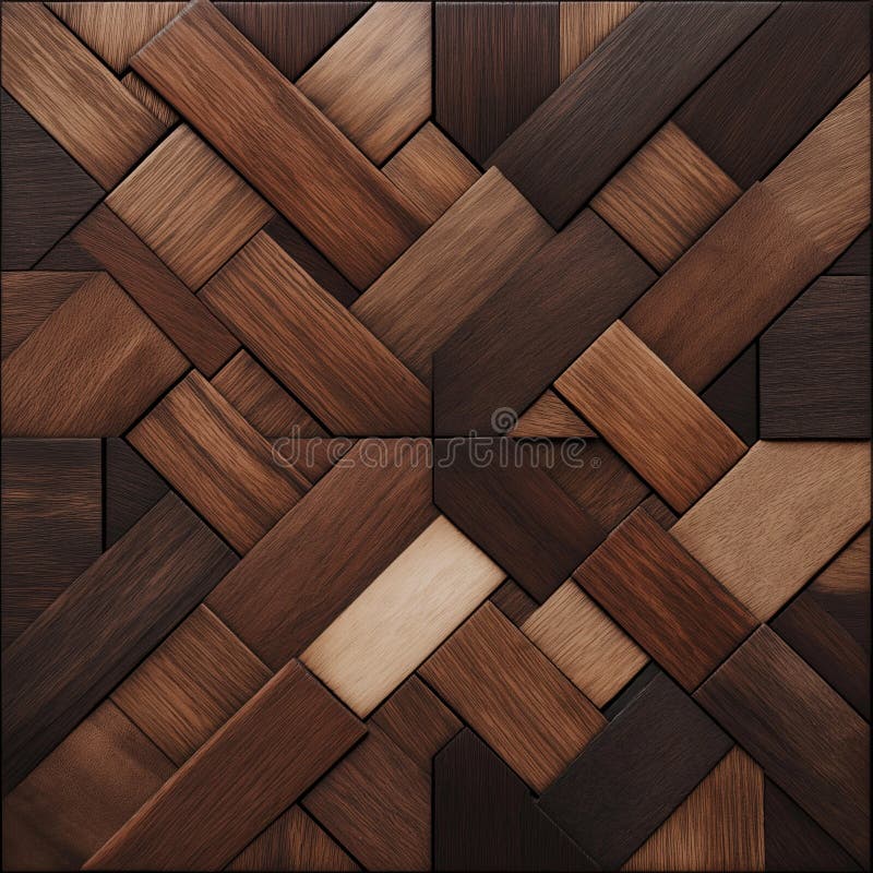 Wooden Pattern. Elegant Luxury 3d Geometric Wood Wallpaper Stock ...