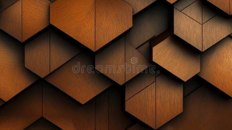 Wooden Pattern. Elegant Luxury 3d Geometric Wood Wallpaper Stock ...