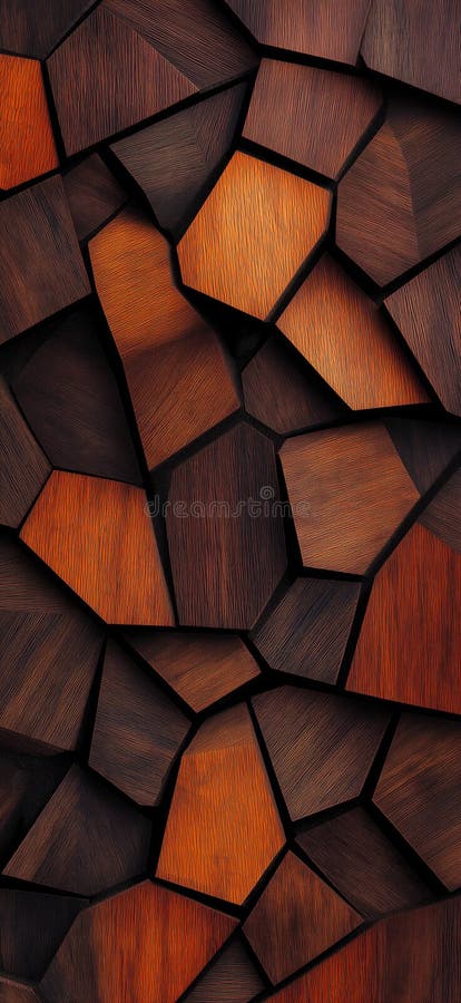 Wooden Pattern. Elegant Luxury 3d Geometric Wood Wallpaper Stock ...