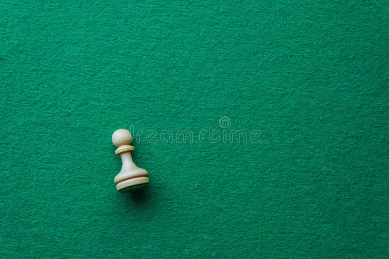 Wooden Pawn Chess Piece on a Green Board Stock Image - Image of piece ...