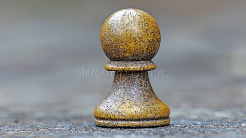 Wooden Pawn on a Textured Surface, a Single Chess Piece for Concept or ...