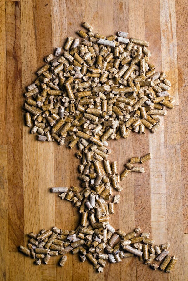 Wooden Pellets in Front of Biomass Heater Stock Photo - Image of ...