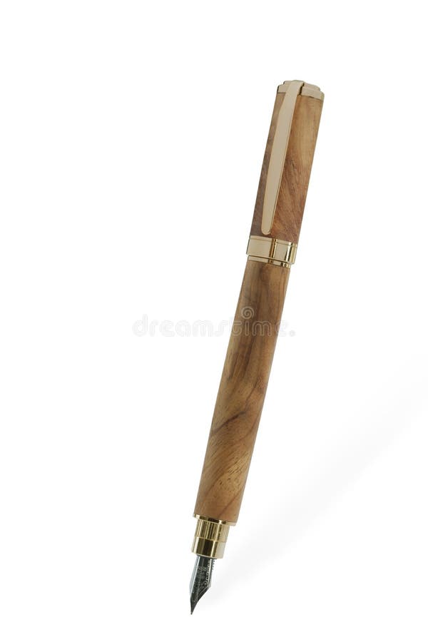 A Wooden Pen for Signing Documents. Stock Image - Image of ...