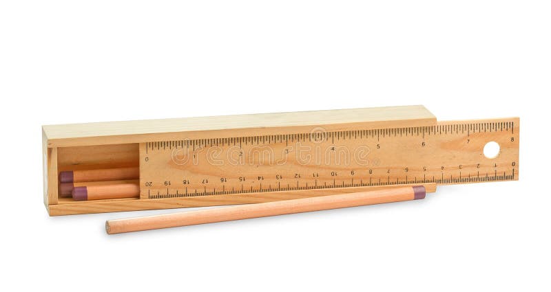 Wooden pencil boxes. stock photo. Image of implements - 25207756