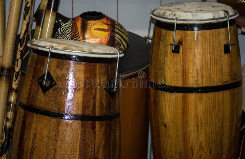 Wooden Percussion Instruments Next To Each Other in a Room Stock Photo ...
