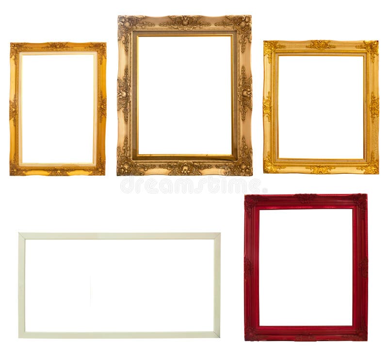 Antique frames collection stock photo. Image of isolated - 6578438