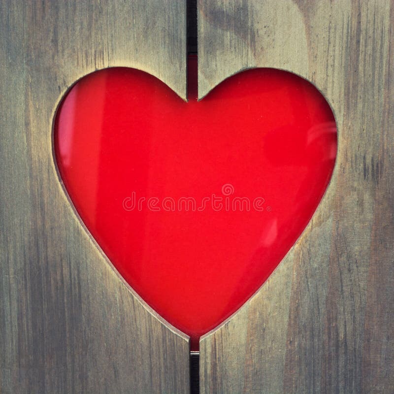 Wooden Photo Frame with Heart Shaped Stock Image - Image of anniversary ...