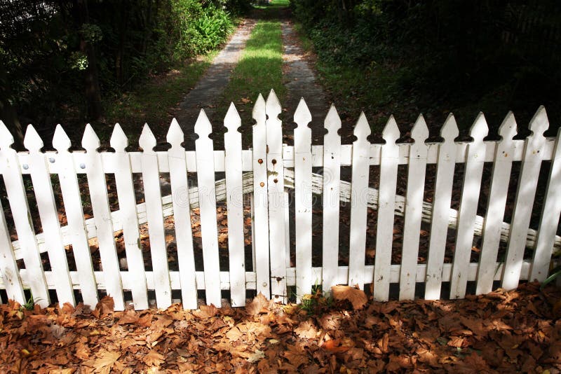 Wooden picket fence gate stock image. Image of outdoor - 12797487
