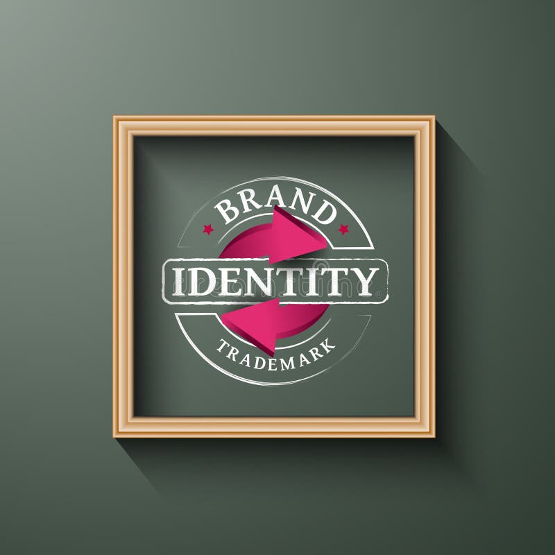 Wooden picture frame brand stock illustration. Illustration of ...