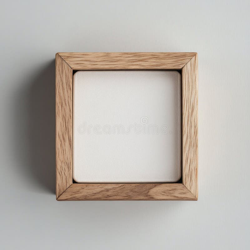 Wooden Picture Frame on Plain Background Stock Image - Image of soft ...