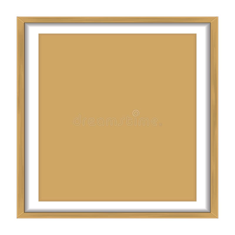 Wooden Picture Frame. Vector Illustration Decorative Design Stock ...