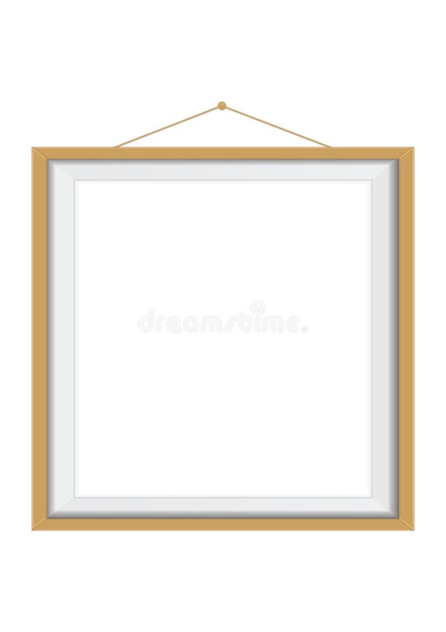 Wooden Picture Frame. Vector Illustration Decorative Design Stock ...