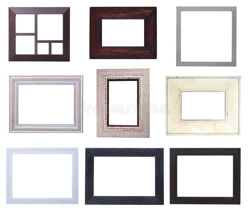 Wooden picture frames pack stock photo. Image of deco - 50030164
