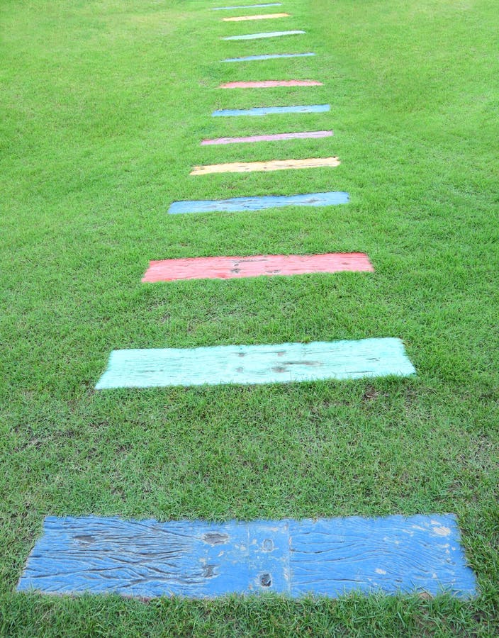 Wooden Piece Color Path Walk Stock Photo - Image of color, walk: 30378102