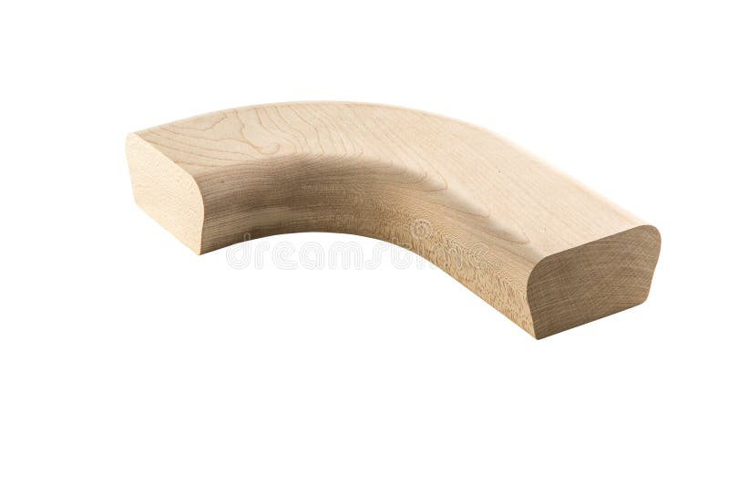 Wooden Piece with a Curved Edge Stock Image - Image of brown, wood ...