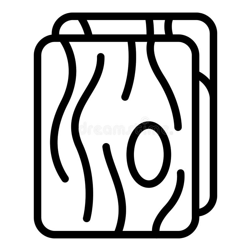 Wooden Pieces Icon, Outline Style Stock Vector - Illustration of vector ...
