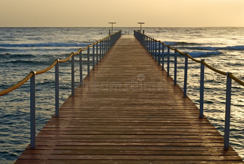 A wooden pier stock image. Image of sunset, post, wharf - 16139453