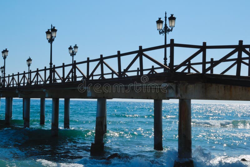 Wooden pier stock photo. Image of andalusian, andalusia - 23601040