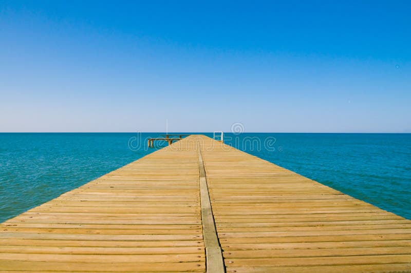 Wooden pier stock photo. Image of view, wooden, wood, blue - 5856434