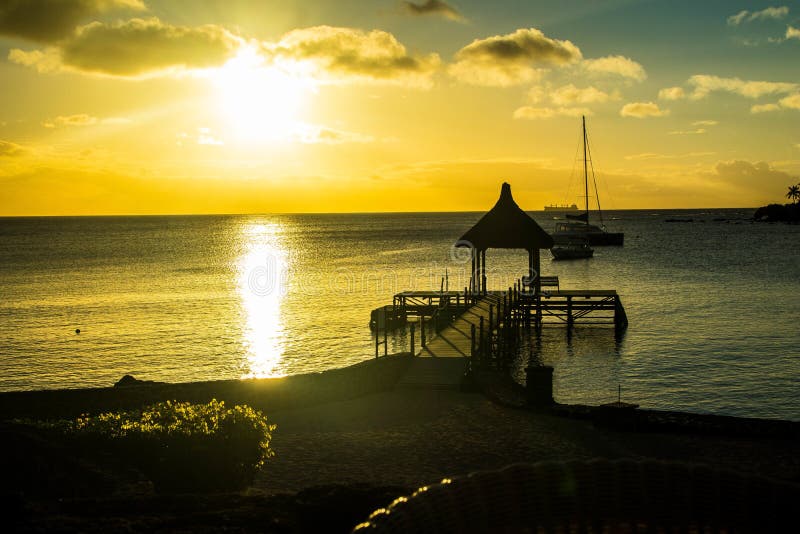 Mauritius Sunset stock image. Image of horizon, summer - 42329977