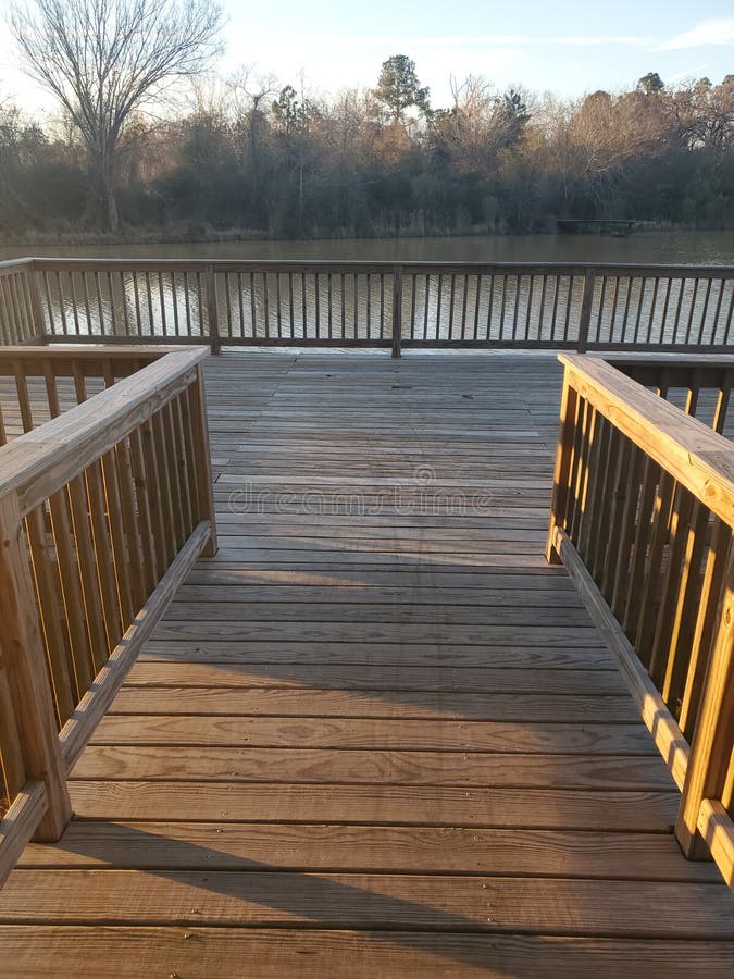 Wooden pier over pond stock image. Image of home, pier - 241454719