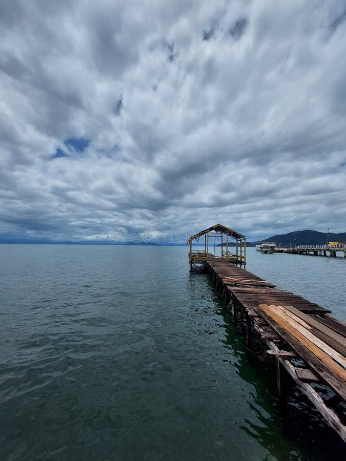 Wooden Pier in Towuti District Stock Photo - Image of boat, vehicle ...