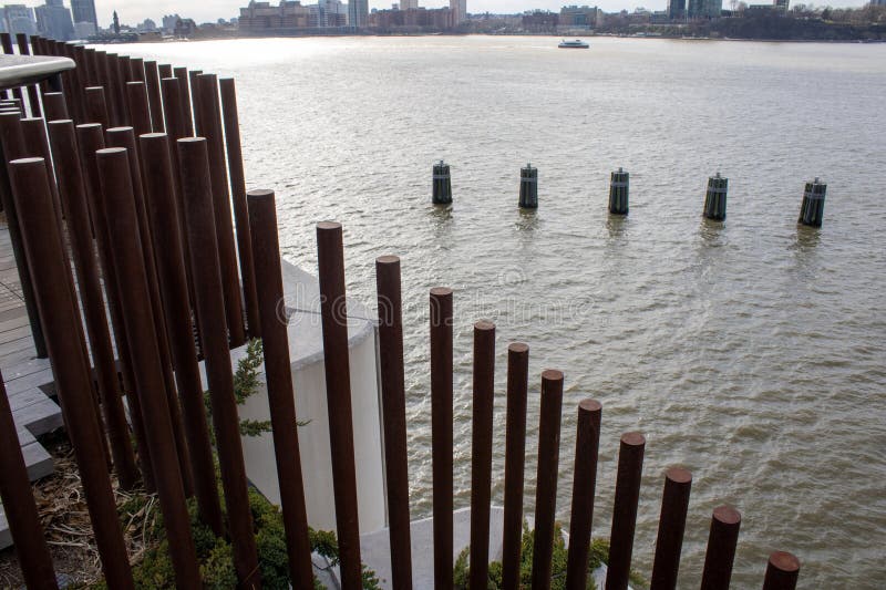 Piers Submerged in River Water Stock Photo - Image of river, flowing ...